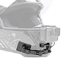Aluminum Motorcycle Chin Helmet Mount Compatible with GoPro Hero 11/10/9/8 Black/AKASO/Campark/YI Action Camera and More (Aluminum Motorcycle Chin Helmet Mount)