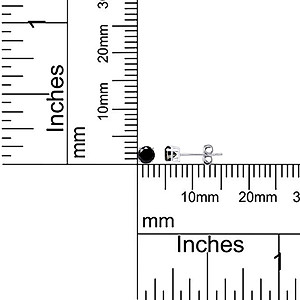 1/4 Carat CT Round Black Natural Diamond Friction Back Stud Earrings In 14k White Gold Delicate Jewelry For Womens And Mens (0.25 Cttw)