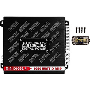 Earthquake Sound MiNi D1000.4 (Gen 2) Stereo Class D 4-Channel Car Amplifier, 1000 Watts