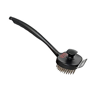 Chef-Master 90051 Char-Broiler BBQ Grill Brush | Extra Long 17-Inch Handle | Durable Wire Bristles | Extra Grip Dual Handles | BBQ Brush for Grill Cleaning