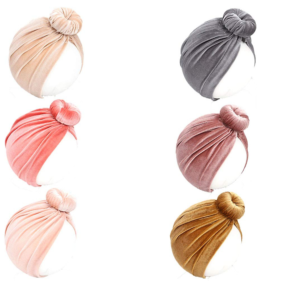 Awyjcas Newborn Baby Toddler Cotton Hat Babys Turban Kids Knotted Hat Cap Set (BB03)