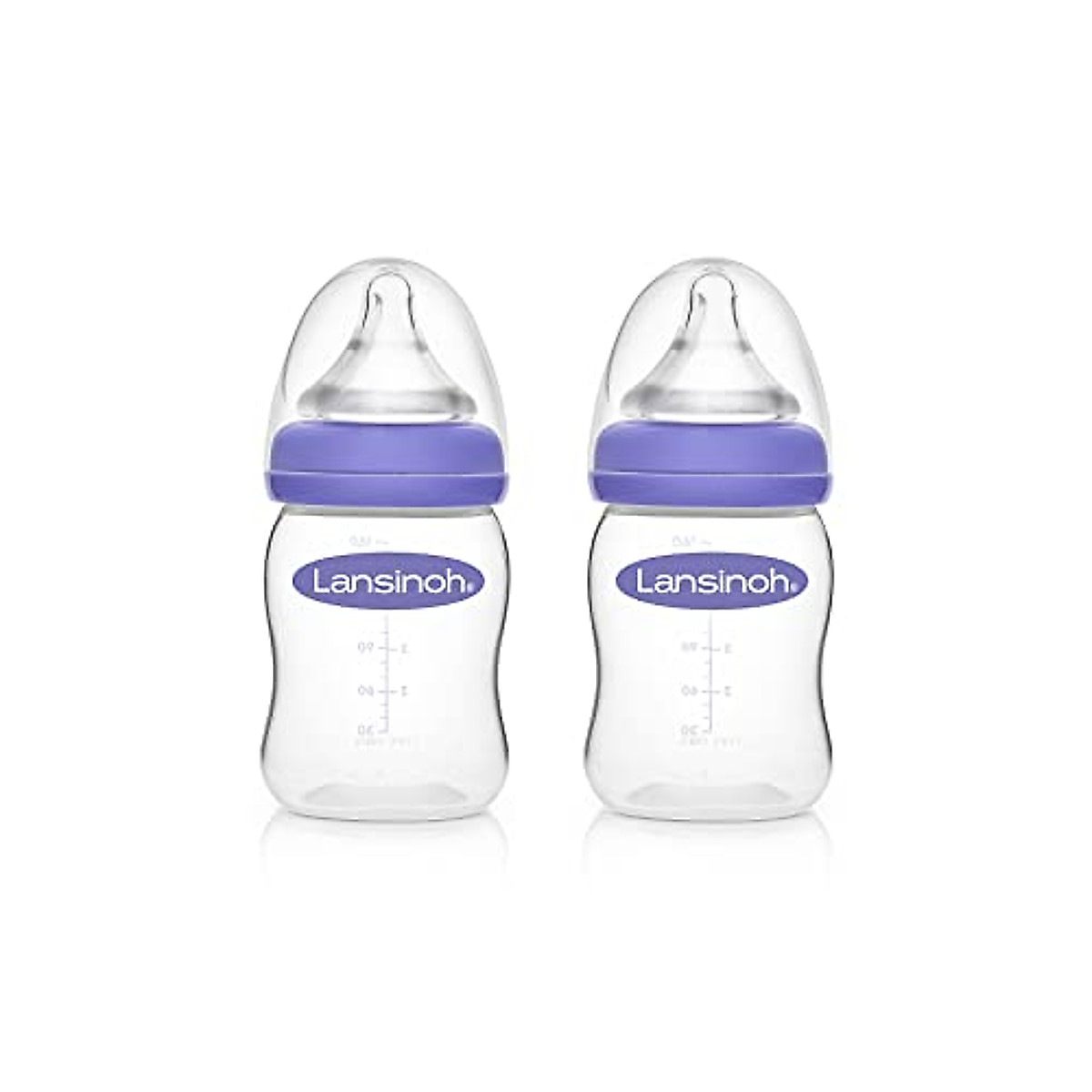 Lansinoh Momma Breastmilk Feeding Bottle with NaturalWave Slow Flow Nipple, 5 Ounces (Pack of 2)