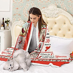 BEDMUST Cardinal Blankets and Throws Soft Cozy Red Bird Sherpa Blanket Women Bedroom Decor Cardinal Memorial Gifts for Grandma (60x80 inches)