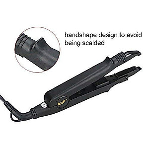 TopWigy Professional Hair Extensions Tool Hair Connector Fusion Heat Iron Connector Wand Temperature Adjustable Melting Tool with US Plug