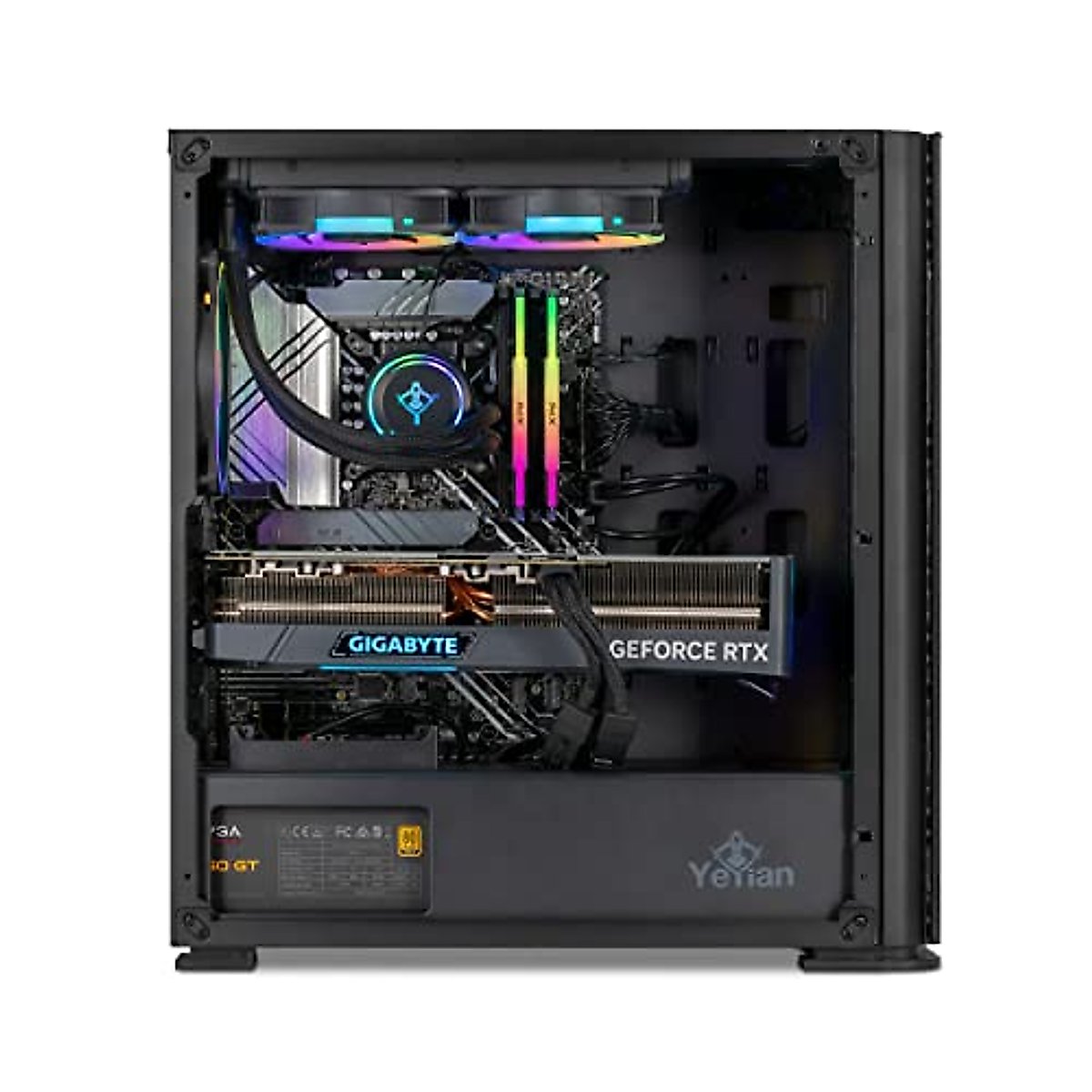 YEYIAN Yari AIO Cooled Gaming Desktop - Ryzen 7 7700X 5.40 GHz, 16GB DDR5 5600MHz RAM, 1TB NVMe SSD, NVIDIA GeForce RTX 4070 12 GB GDDR6X Graphics, VR Ready, USB-C, Windows 11 Home