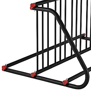 Retrospec Commercial Grid Bike Rack - Single & Double Sided - Bicycle Storage Stand for Garages, Stores, Schools & Universities Power Coated Steel - Black 10 Bike/Double Sided