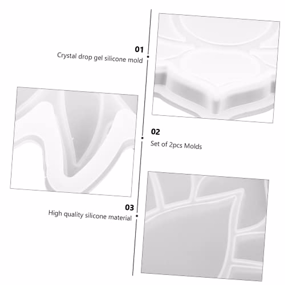 EXCEART 4 Pcs Crystal Epoxy Mold Cup Holder Tray Jewlery Tray Jewelry Tools Resin Jewelry Tray Resin Flower Tray Epoxy Coaster Cup Mat Mold Silicone Mold DIY Silicone Mold Storage Casting