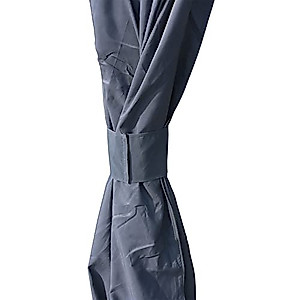 Replacement Gazebo Curtains Sidewalls 4 Panels for Patio Garden Backyard,only Curtains(12'x12', Grey)