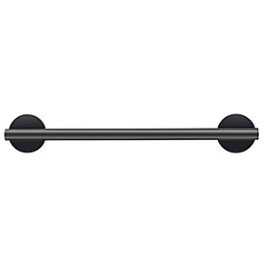 Adjustable 14.6~25 Inch Powerful Magnetic Towel Bar for Oven, Scalable Towel Hanger for Refrigerator, Dishwasher and Laundry Machine, 304 Stainless Steel Matte Black (Magnet Dia:55mm)
