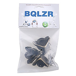 BQLZR Corner Ornament 24x24mm Vintage Bronze Metal Decorative Corner Bracket for Box Pack of 20
