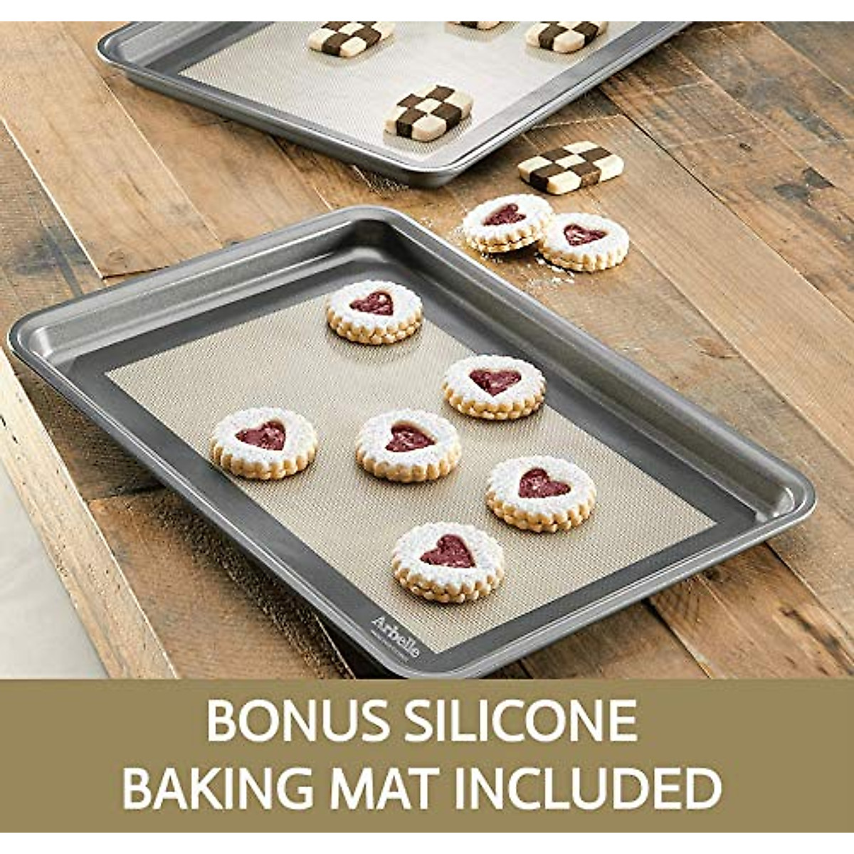 3-Tier Collapsible Cooling Rack - Bonus Baking Mat Included - Expandable & Foldable Cookie Cooling Wire Rack - Baking Rack - Foldable Cooling Rack For Baking Supplies - Premium Quality & Sturdy Legs