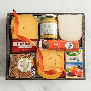 igourmet Dutch Classic Gourmet Gift Basket - Filled with Gouda, Dorothea and Leyden Cheeses, Dutch Mustard, Crackers, Tea, Chocolate, and Waffles