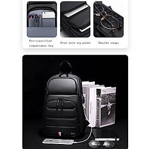 ZUK Sling Backpack for Men Waterproof Shoulder Crossbody Bag Chest Bag with USB Charging Port Small Sling Bag Fits 9.7 Inch Ipad