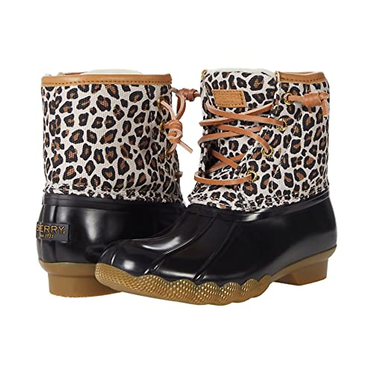 Sperry unisex child Saltwater Boot, Animal, 2 Big Kid US