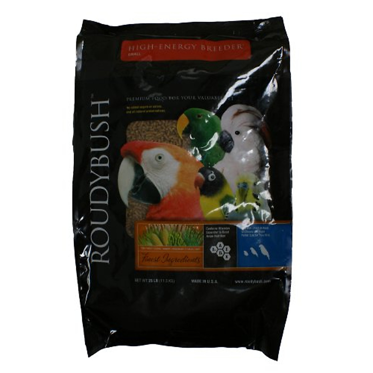 RoudyBush High Energy Breeder Bird Food, Small, 25-Pound