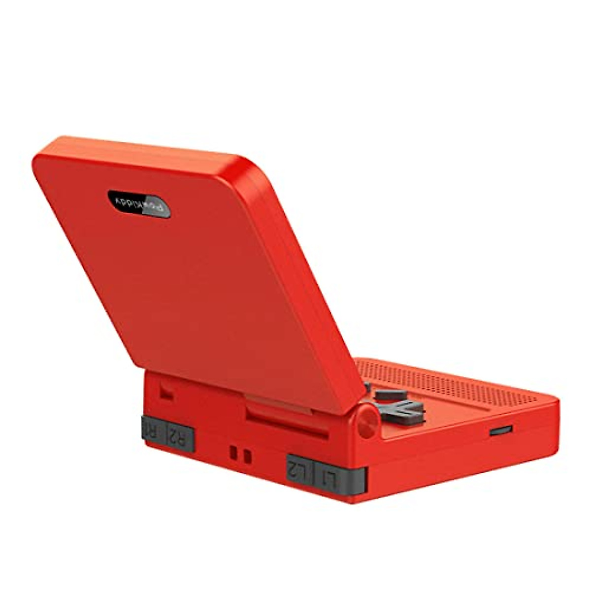 Powkiddy V90 Mini Foldable Handheld Retro Game Console 64G with 6000 Games, 3.0-inch IPS Screen Portable Arcade Rechargeable Games Emulators for Kids and Adults (Red)