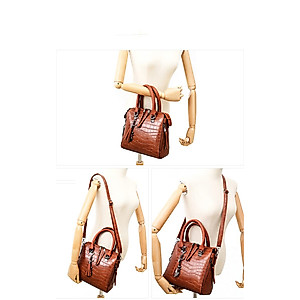 Women Fashion Handbags Wallet Tote Bag Shoulder Bag Top Handle Satchel Purse Set 4pcs (Blue)