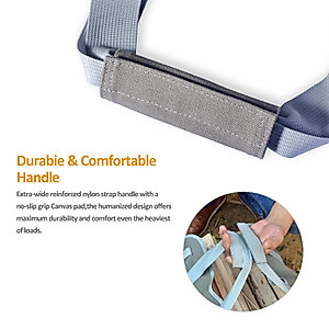 GALAFIRE 4-Blades Heat Powered Wood Stove Fan (for Wood/Log Burner/Fireplace) + Magnetic Stove Thermometer + Canvas Firewood Carrier Bag with Handles