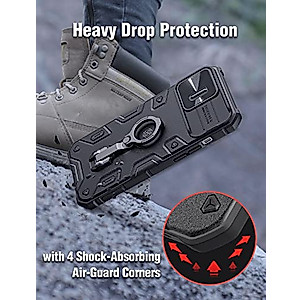 Nillkin for iPhone 14 Pro Max Case Stand, [Built in Kickstand & Slide Camera Cover] Military Grade Drop Protection Shockproof Hard PC Heavy Duty Bumper Phone Case for iPhone 14 Pro Max 6.7'' Black