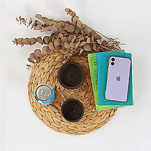 Happy Bonsai 2 pc 3.1" + 3.7" Unglazed Round Ceramic Succulent Planter Pot Set