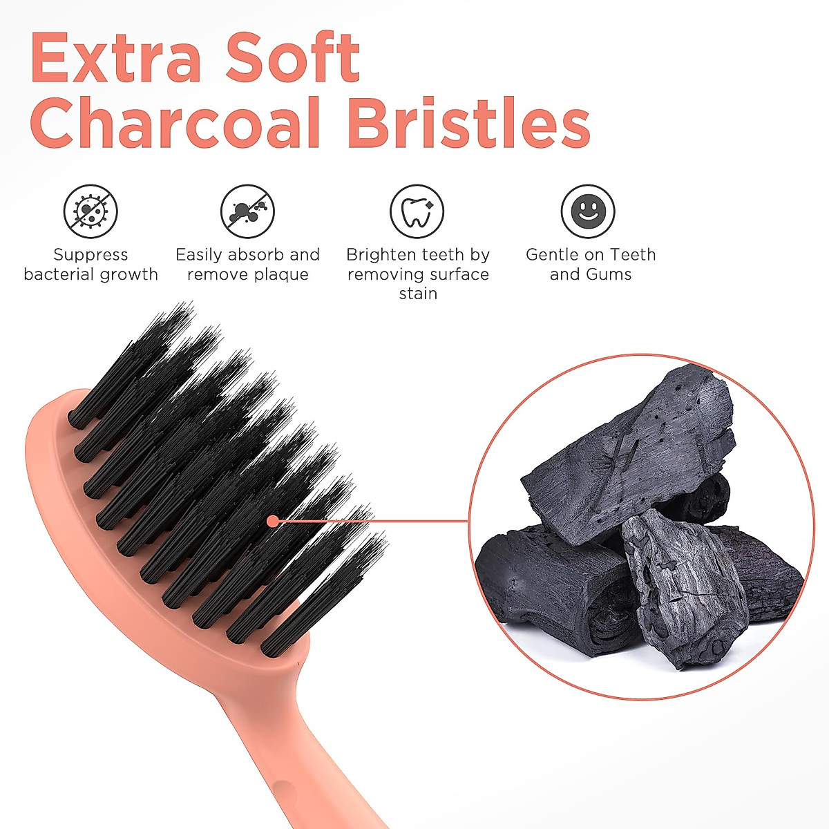 Replacement Toothbrush Heads with Covers for Burst (8 Count, Black)