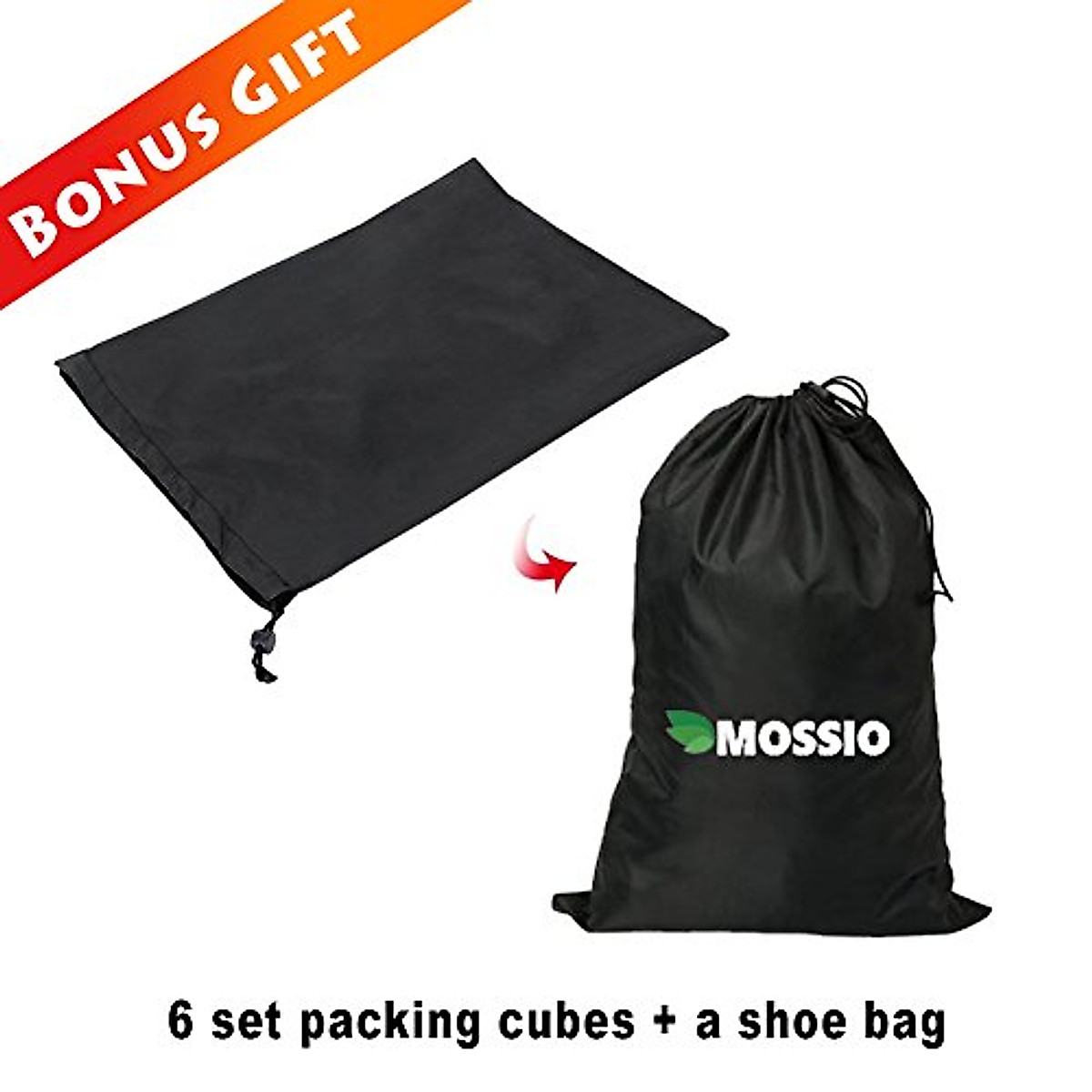 Luggage Cubes,Mossio 7 Set Backpack Camping Clothes Cosmetics Mesh Bag Rose Red