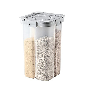 WINIAER Cereal Storage Containers Airtight, Clear 2.8L Food Storage Containers with Lids and Compartments, Spaghetti Noodle Container for Grain, Flour, Rice, Nuts