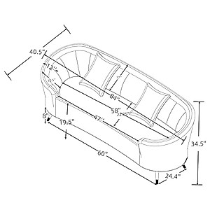 Coaster Home Furnishings Ellorie Upholstered Channel Back Curved Loveseat Beige