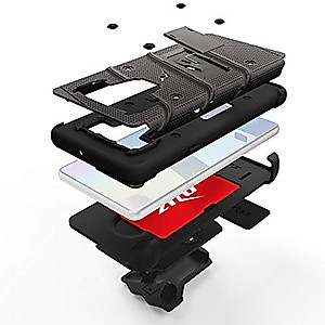 ZIZO Bolt Series for LG Stylo 6 Case with Screen Protector Kickstand Holster Lanyard - Gun Metal Gray & Black