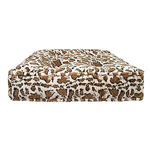 Bessie and Barnie Giraffe Luxury Extra Plush Faux Fur Rectangle Pet/Dog Bed (Multiple Sizes)