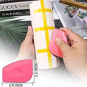 Laosh 3PCS Sublimation Tumblers Tool Kits with Tumblers Width Measurer, Heat Gloves, Mini Squeegee, Use for Heat Press Sublimation Blanks Tumblers Skinny Straight Cup