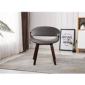 Vanity Art Mid-Century Style Butterfly Dining Chair and Walnut Wood Finish (Gray) UC-7G