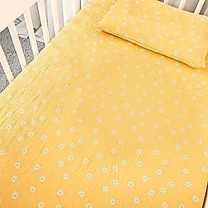 Muslin Crib Sheets 2 Pack for Girl and Boy, Breathable and Comfortable, Baby Crib Sheet Neutral, Fitted Crib Mattress & Toddler Bed Mattress 52 "X28