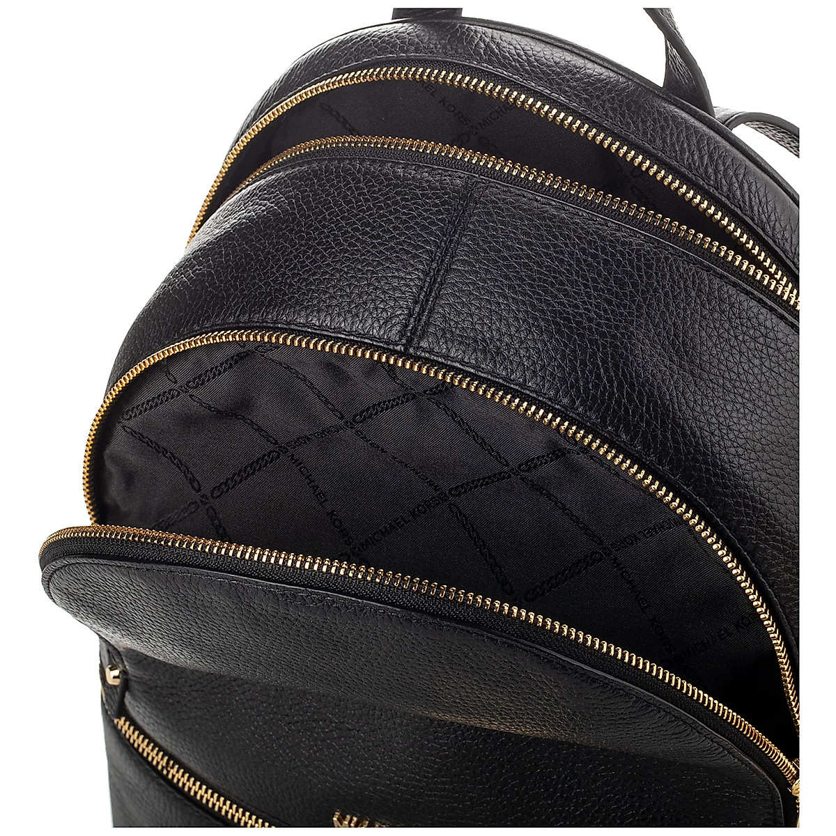 Michael Kors Rhea Zip Medium Leather Backpack, Black