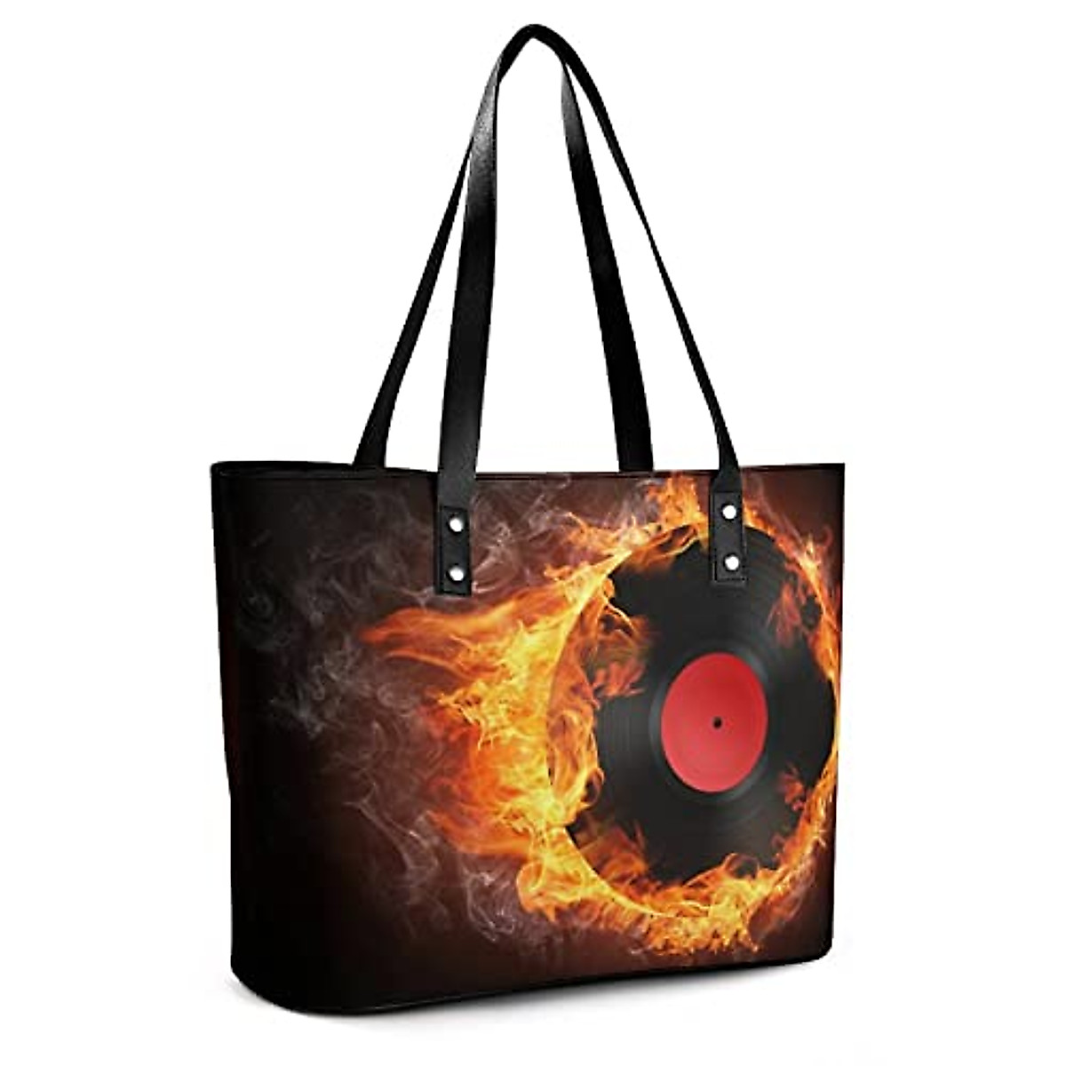 Womens Handbag Record Leather Tote Bag Top Handle Satchel Bags For Lady