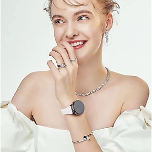 Vancle 3 Pack Slim Bands for Samsung Galaxy Active 2 Watch Bands 40mm 44mm Women Men, 20mm Soft Silicone Sport Strap Replacement Wristbands for Samsung Galaxy Active/Active 2 (Black/Gray/White)