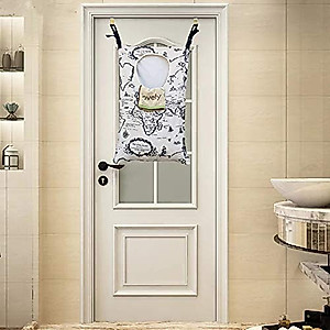 Amlrt Adjustable Door-Hanging Laundry Hamper with Stainless Steel Hooks, Hanging Laundry Bag