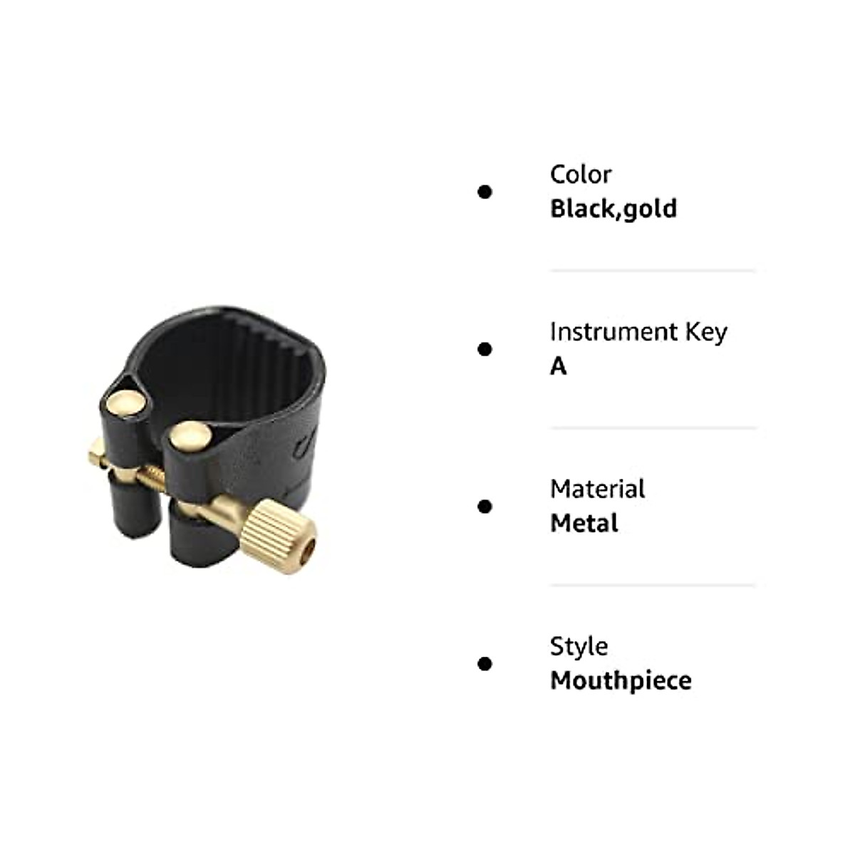 Andoer Alto Saxophone Ligature Fastener Compact Durable Artificial Leather for Alto Saxophone Rubber Mouthpiece