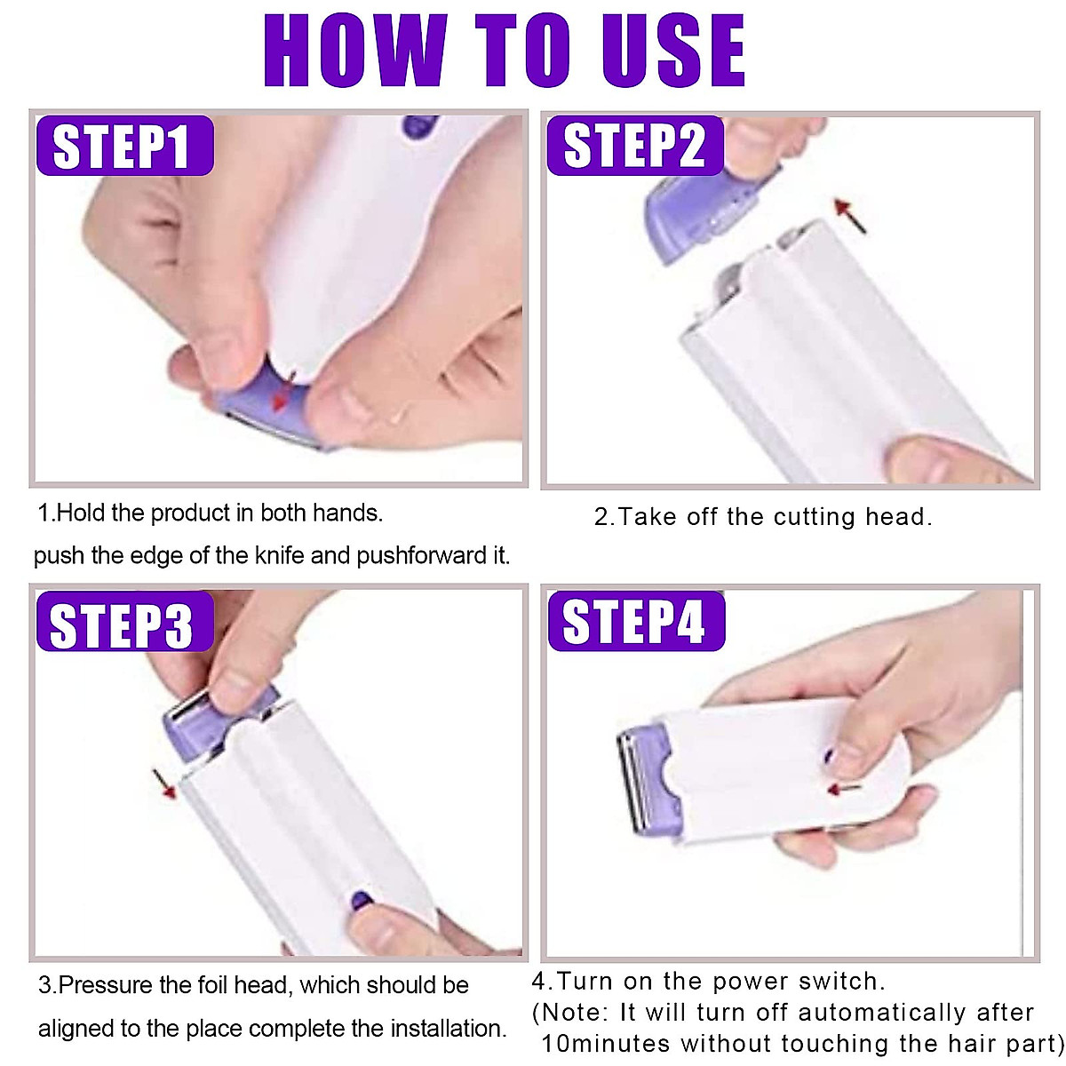 PIOCmuy Silky Smooth Hair Eraser,Painless Hair Removal,Hair Remover,Rechargeable Epilator Smooth Touch Hair Remover - Light Technology Hair Remove, Apply to Any Part of The Body, White