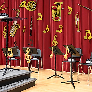 Beistle Gold Foil Musical Instruments Cutouts