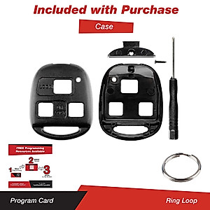 KeylessOption Keyless Entry Remote Key Blade Fob Shell Case Cover Repair for Toyota HYQ12BBT HYQ1512V