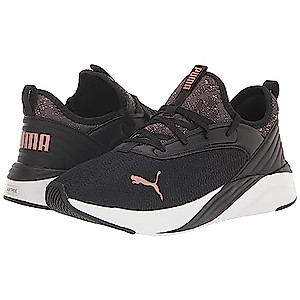 PUMA Women's SOFTRIDE RUBY LUXE Sneaker, Puma Black-Pristine, 11