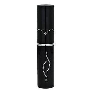 Foxfend Spark Lipstick Stun Gun Women Self Defense Bright Led Flashlight - Rechargeable Battery (Black)