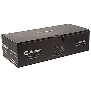 Cusinox White Porcelain Espresso Cup Sets for Espresso Coffee, 2 Oz