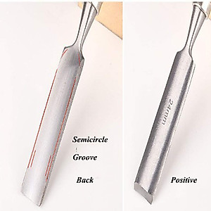 Chisel Set Woodworking Chisel Semicircle Chisel Wooden Handle Engraving Knife Woodworking Tools, Carbon Steel Blade Wood Handle(4 Pieces) Hand Tools
