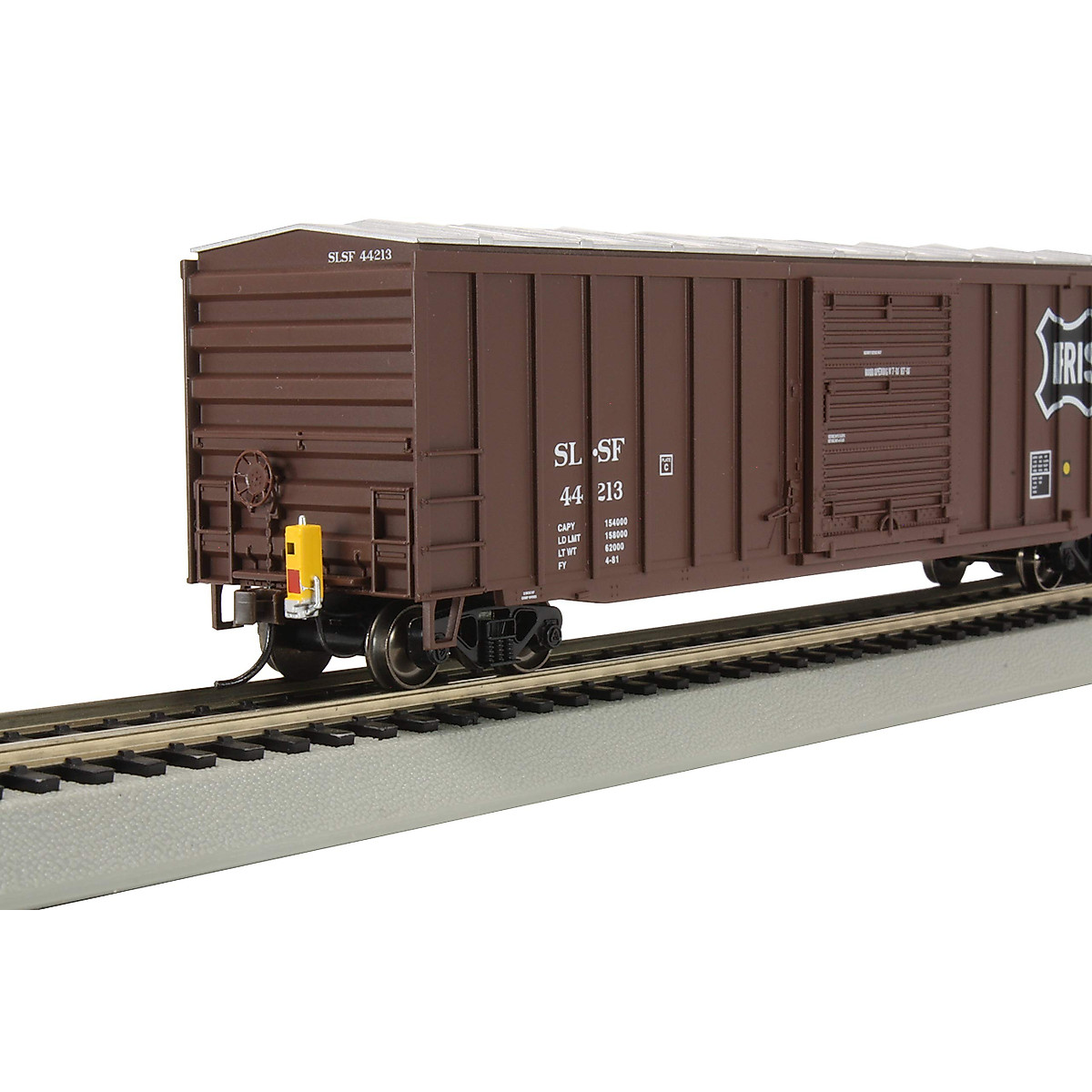 Bachmann Trains - 50' Outside Braced Box Car with Flashing End of Train Device - Frisco # 44213 - HO Scale, 14908
