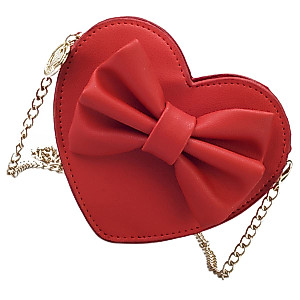 VALICLUD 2 Pcs Heart-shaped Crossbody Bag Makeup Bag Girl Crossbody Bag Heart Shaped Bag Heart Shape Cross-body Bag Sling Handbag Cosmetics Bag Heart Chain Bag Travel Pretty Fashion Bag Pu