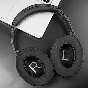 SOULWIT Cooling Gel Ear Pads Cushions Replacement for Bose QuietComfort 45(QC45)/QuietComfort SE (QC SE) Over-Ear Headphones, Earpads with High-Density Noise Isolation Foam - Black