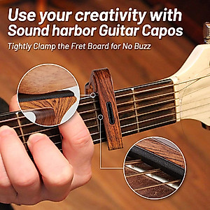 Guitar Capo, with Pick Holder Capo and Pick for Acoustic Electric Guitar,Ukulele