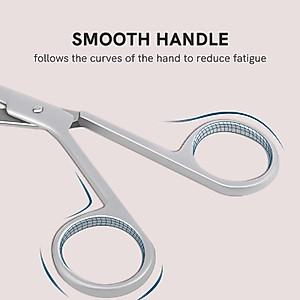 Stainless Steel Tweezers Scissor Handle, Precision Eyebrow Tweezers, Professional Hair Removal Tweezers Flat Tip, Scissor Style Tweezers with Handles, Eyebrow & Hair Plucker for Women and Men